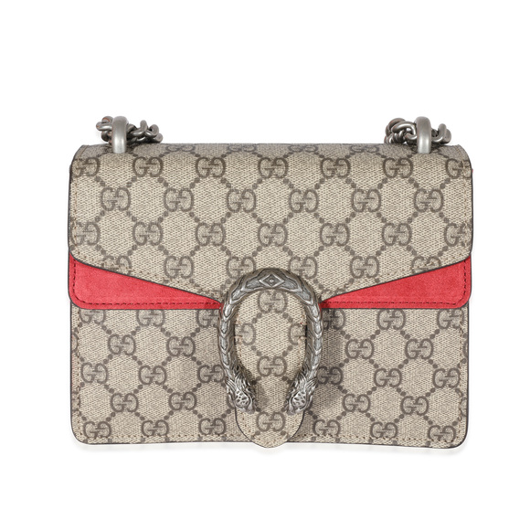Gucci | Bags | Gucci Red Suede Gg Supreme Mini Dionysus | Poshmark
